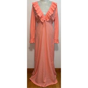 Vintage | Intimates & Sleepwear | Vintage Fuzzy Peach Nightgown | Poshmark